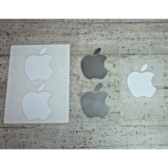 Apple | Accents | Lot Of Apple Logo Stickers White And Silver 2 | Poshmark